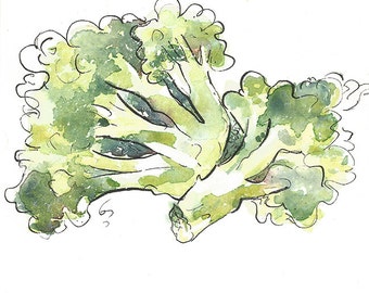 Broccoli art | Etsy