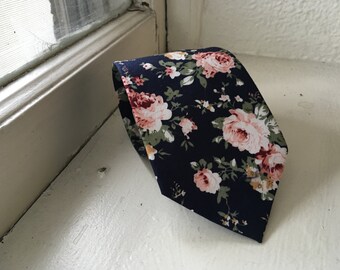 Navy blue necktie | Etsy