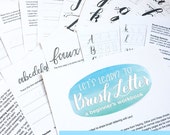 Hand lettering worksheets | Etsy