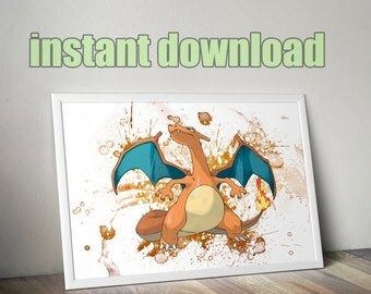 Charizard poster | Etsy