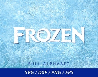 Frozen letter font | Etsy