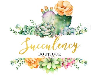 Succulent logo | Etsy