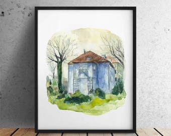 Custom house drawing | Etsy