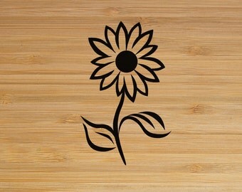 Sunflower car decal | Etsy
