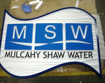 High Density Urethane sand carved single face sign business