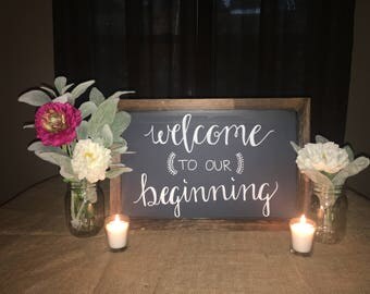 Welcome chalkboard | Etsy