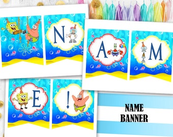 Spongebob banner | Etsy
