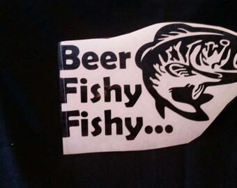 Funny fishing decal | Etsy