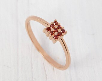 Red stone ring | Etsy