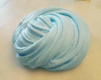 Blue fluffy slime | Etsy