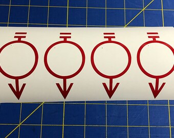 Red star decal | Etsy