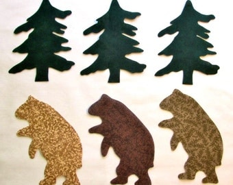 Pine tree applique | Etsy