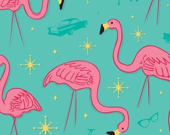 Flamingo fabric | Etsy