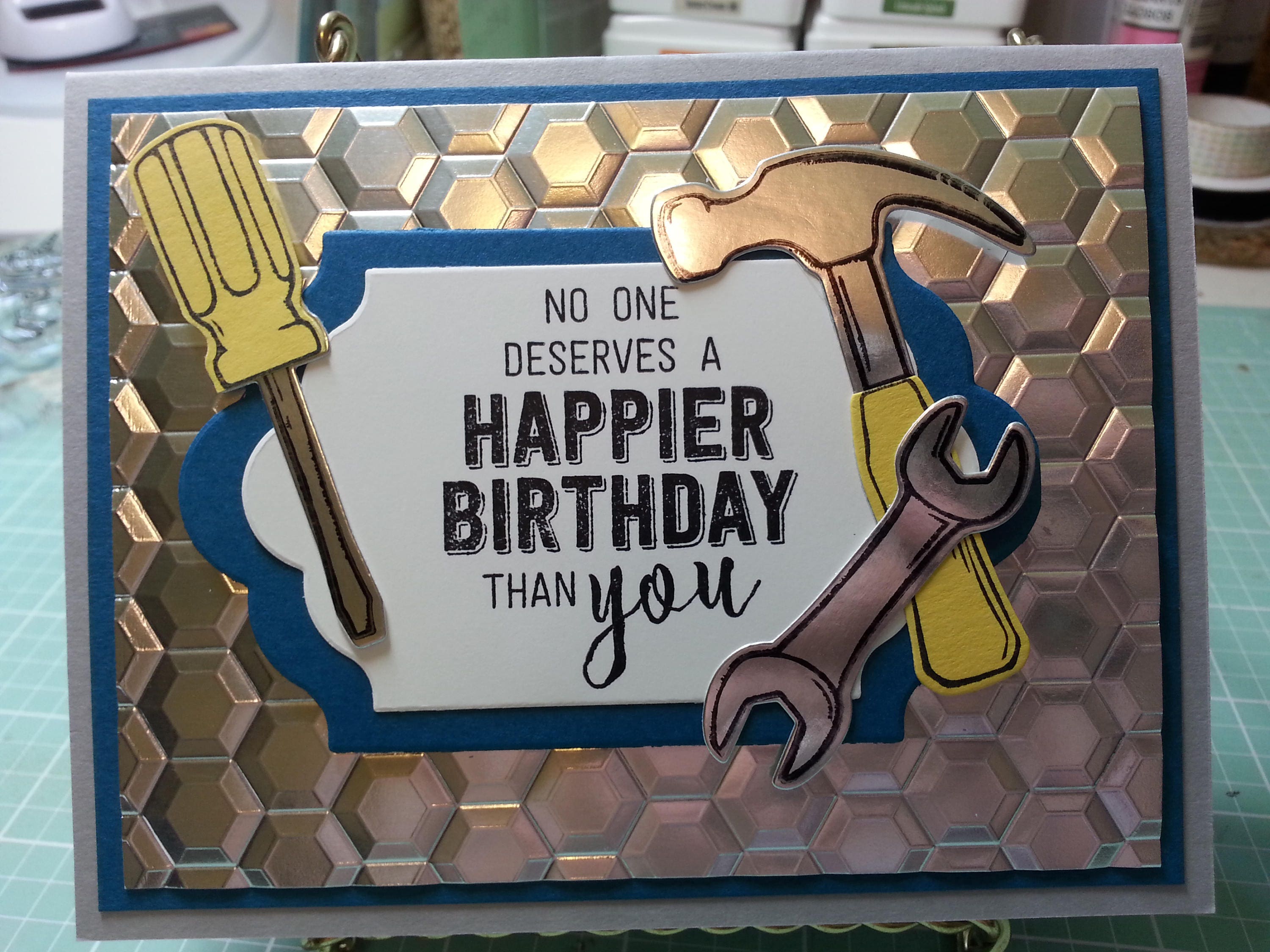 Handmade Birthday Card For Him Tools