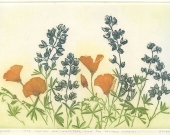 Wild Ginger Fine Art Etching by stephaniemartinart on Etsy