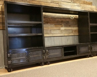 Industrial Entertainment Center 013S Industrial Style