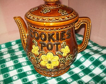 Tea pot cookie jar | Etsy