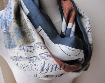 Musical note scarf | Etsy