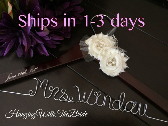 Wedding hanger custom wire hanger bridal by HangingWithTheBride