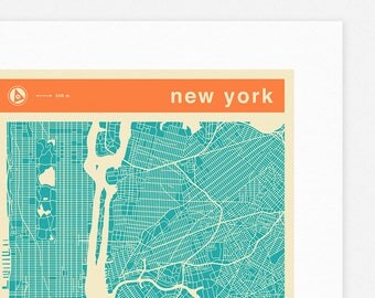 New york city map | Etsy