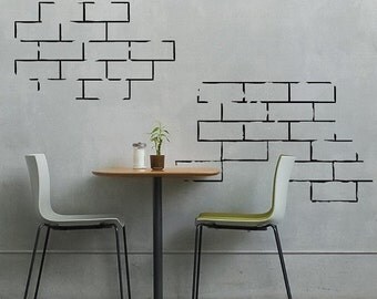 Brick wall decal | Etsy