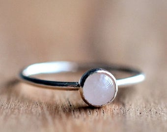 Pink stone ring | Etsy