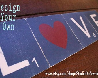 Wood block letters | Etsy