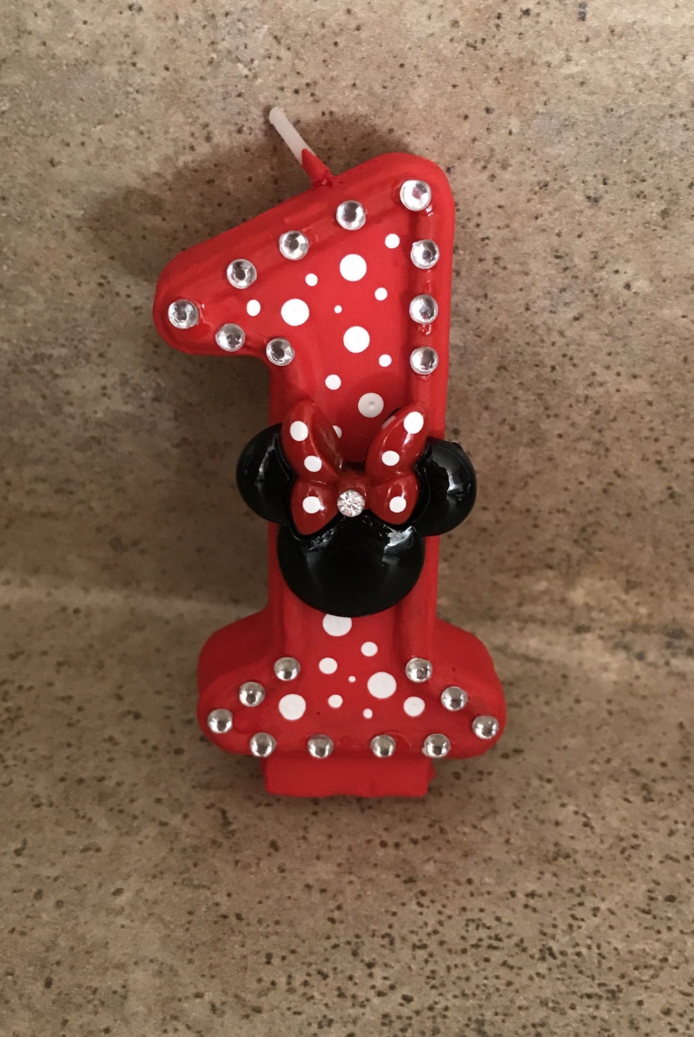 Red Minnie Mouse Birthday Candles