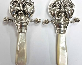 Unique silver baby rattle related items | Etsy