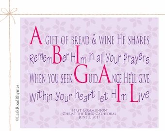 First communion poem | Etsy