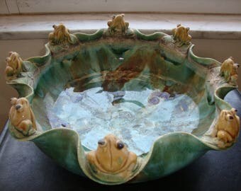 Majolica frog | Etsy