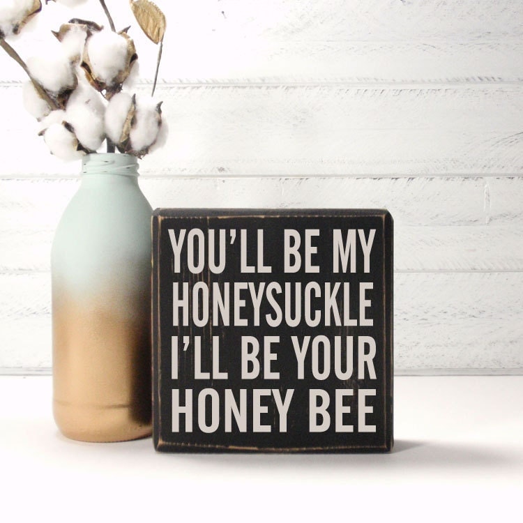 Block Sign Hand Painted Wooden Block Country Decor Wooden