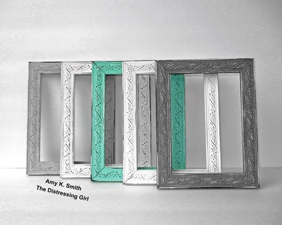 Ornate 16x24 Picture Frame - 16 by 24 One Inch Thick Painted Distressed ...
