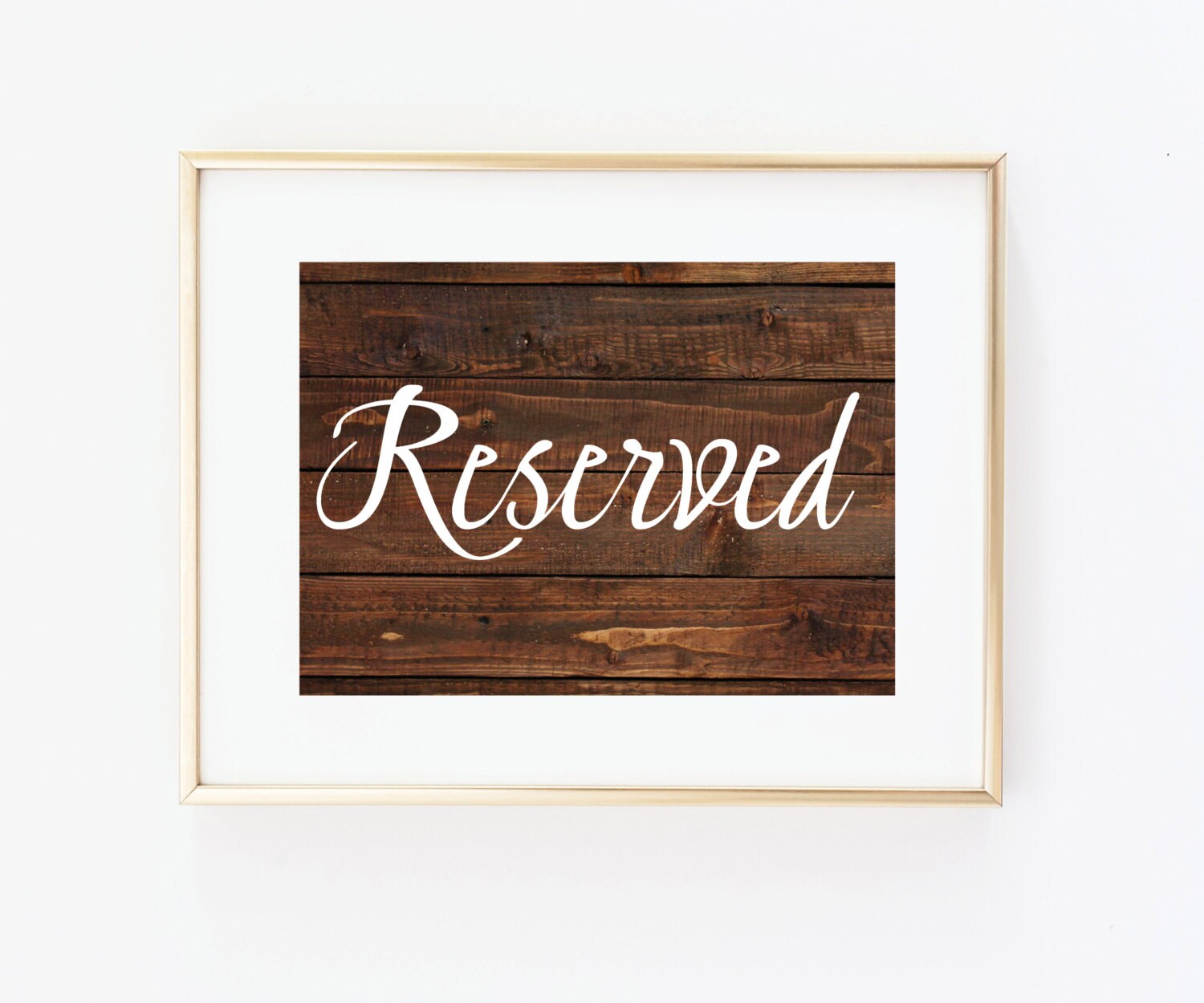 Rustic Reserved Signs-Instant Download-Wedding Reception