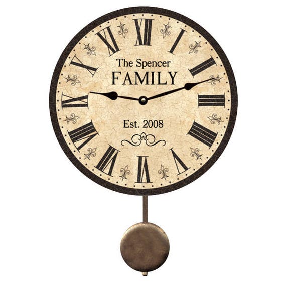 Personalized Family Clock Pendulum Clock