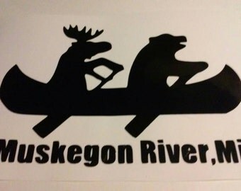 Canoe decal | Etsy