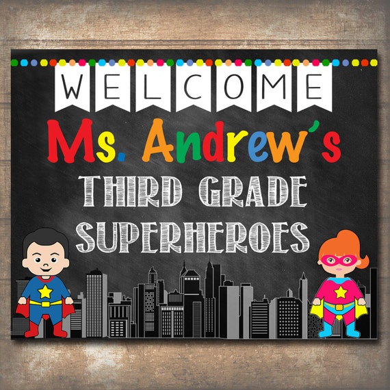 Superhero Classroom Signs