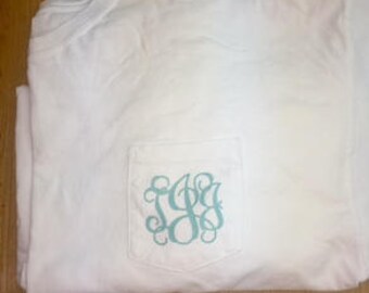 Vinyl monogram shirt | Etsy