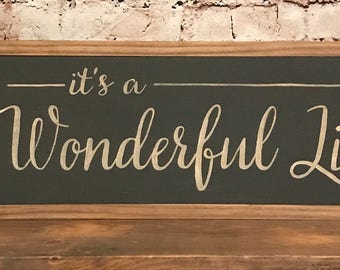 Wonderful life sign | Etsy