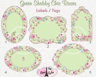 Shabby chic labels | Etsy