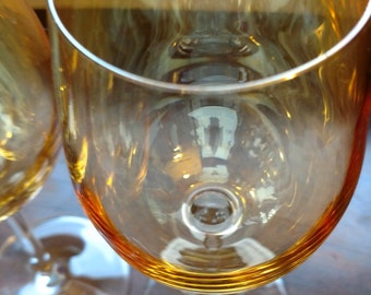 Amber wine glasses | Etsy