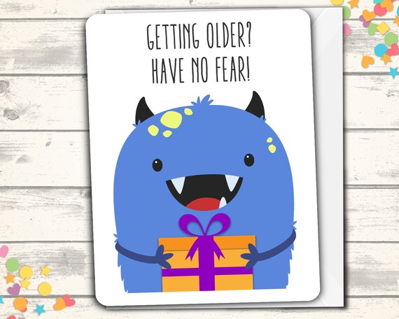 Monster Happy Birthday Card Pun Card Clever Card Funny