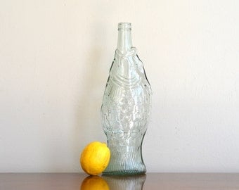 Glass fish bottle | Etsy