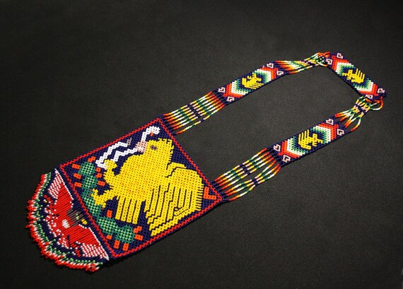 Shaman Style Necklace Huichol Necklace Deer Eagle Serpent