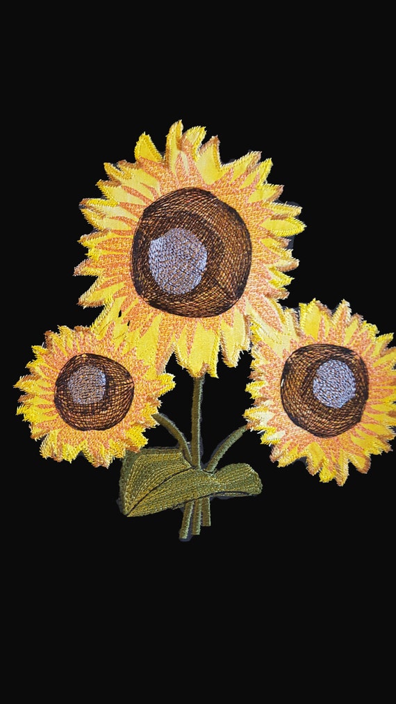 Sunflower Applique Embroidery design / Machine Embroidery
