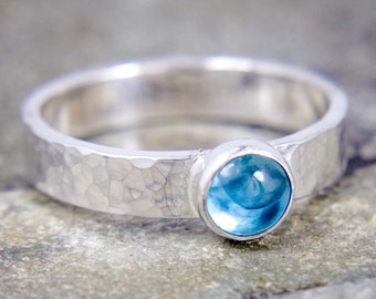 Blue stone ring | Etsy