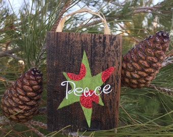 Christmas Holiday Ornament: Peace Sign