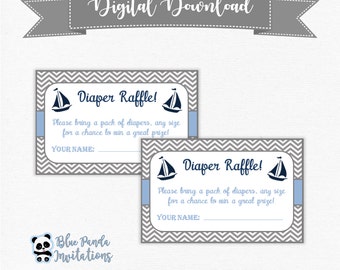 Items similar to Printable DIY Bow Tie Diaper Raffle Invitation Inserts ...