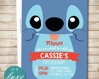 Lilo and stitch invitations | Etsy