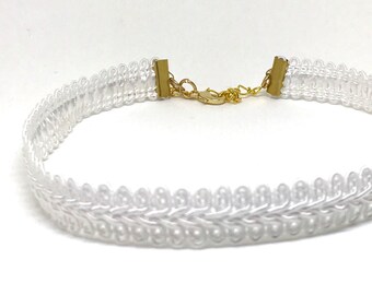 White choker | Etsy